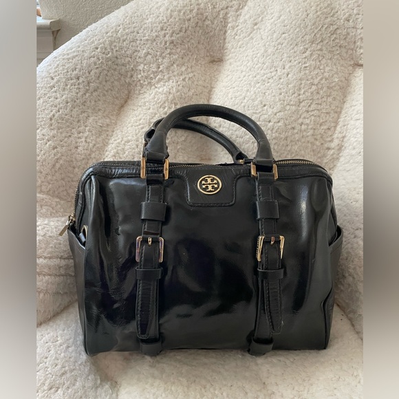 Tory Burch | Bags | Tory Burch Patent Leather Boston Bag | Poshmark